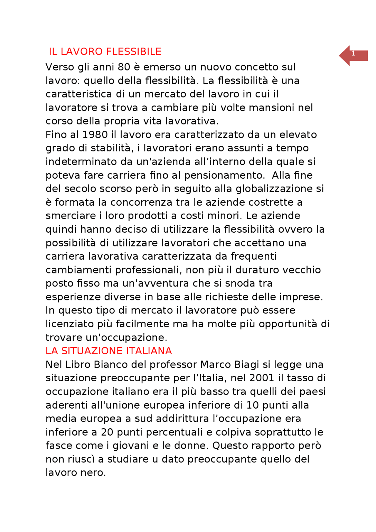 Il Lavoro Flessibile Docsity