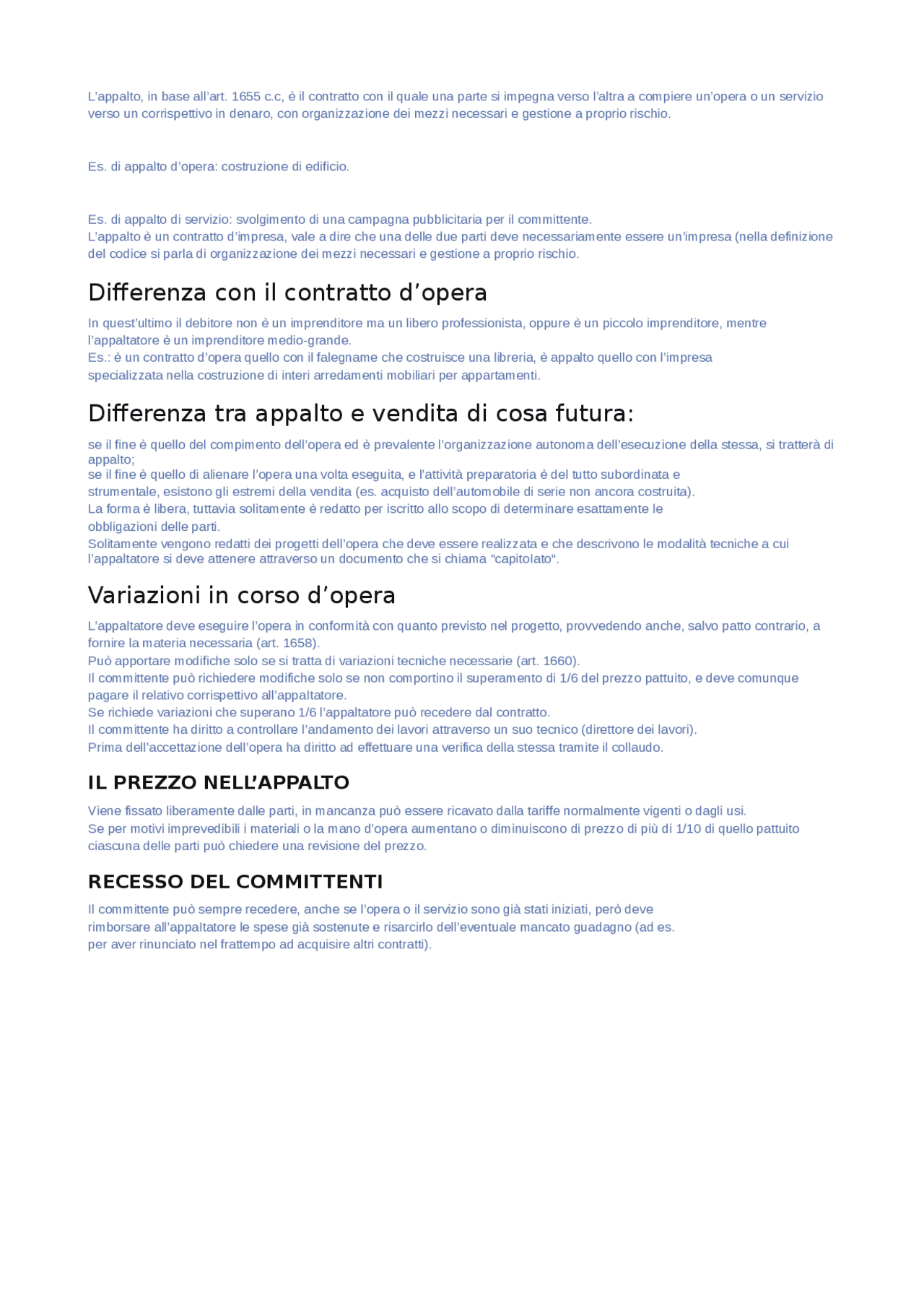 Contratto Di Appalto Docsity