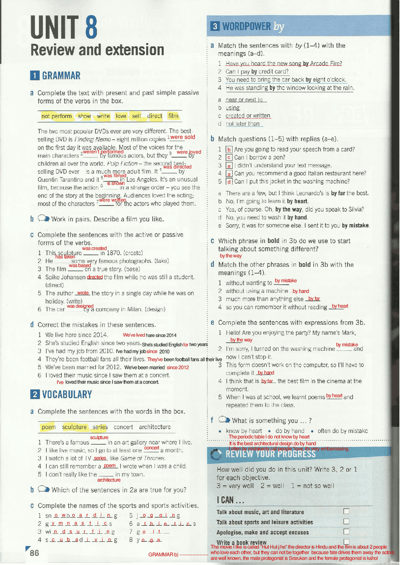 Ingles Homework Unit 8 Cambritg Lms Docsity