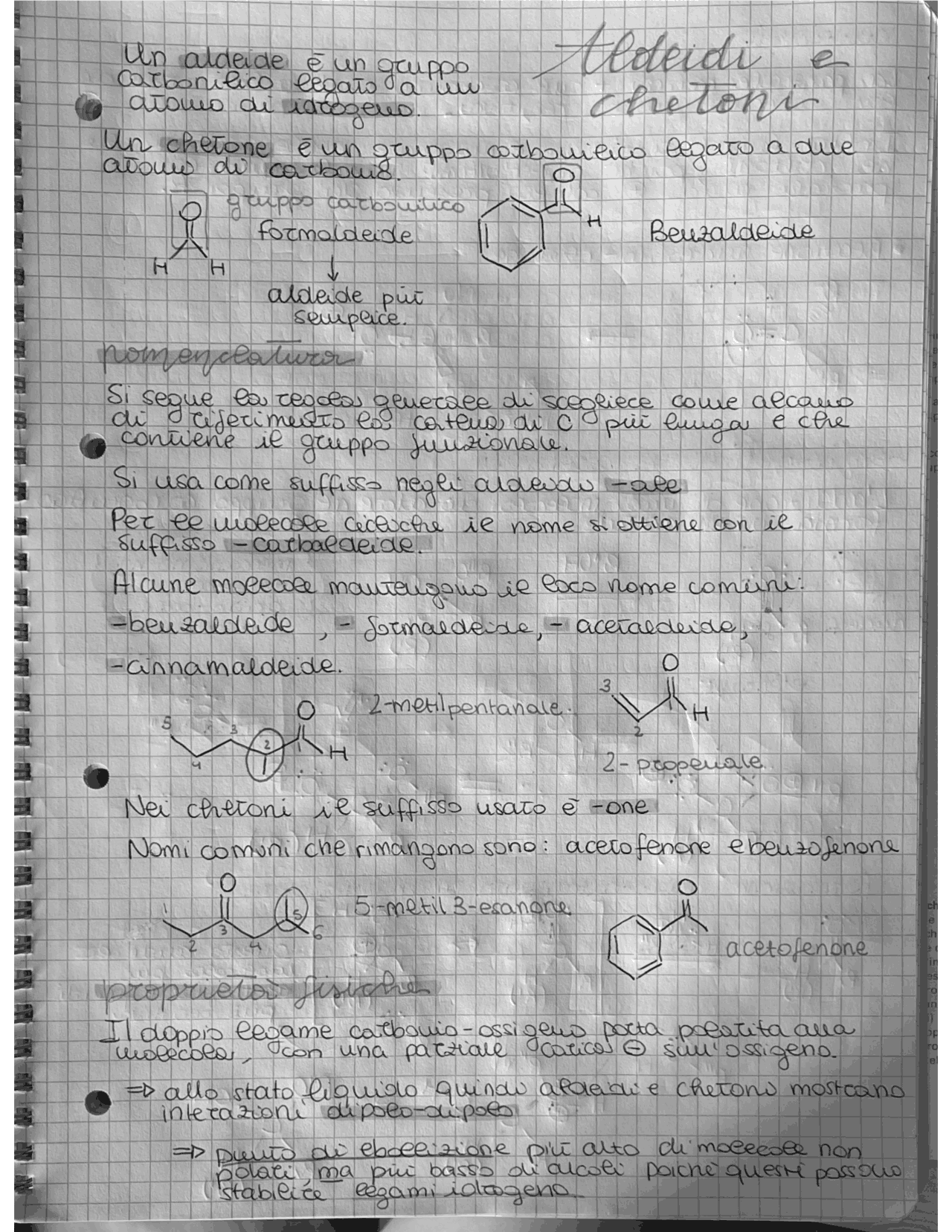 Aldeidi E Chetoni Prima Parte Docsity