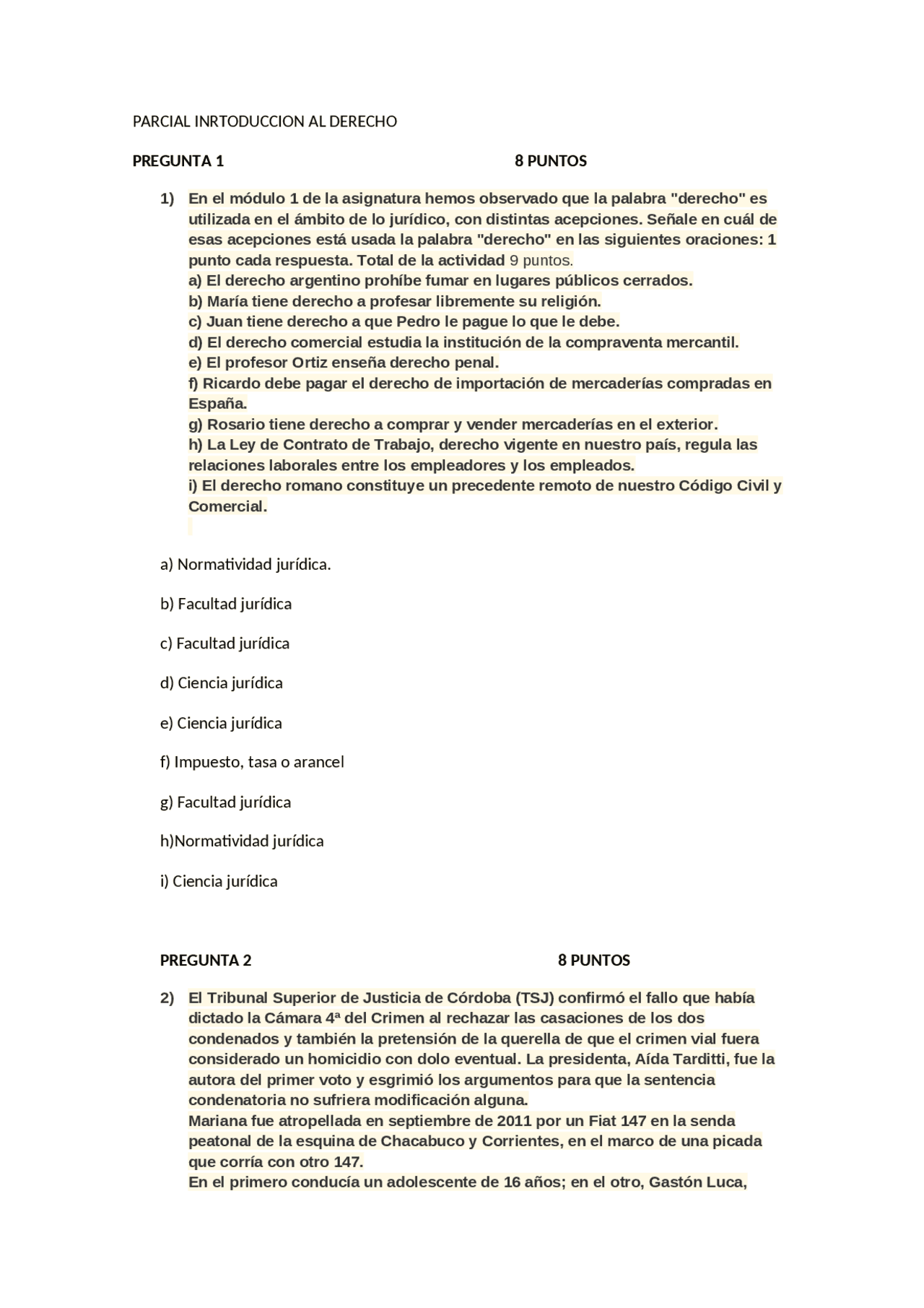 Parcial Introduccion Al Derecho Ubp Docsity