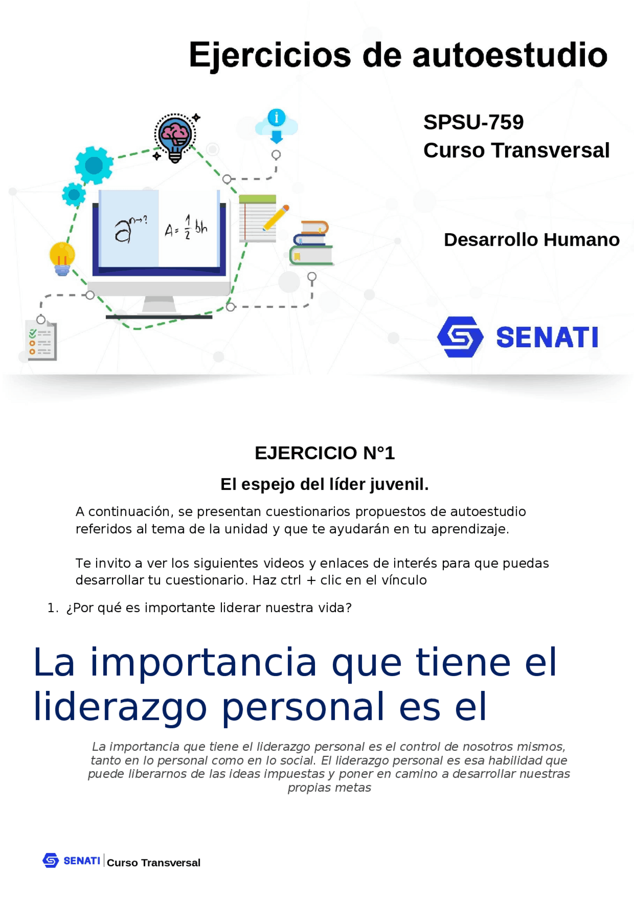 Ejercicios De Desarrollo Humano Docsity