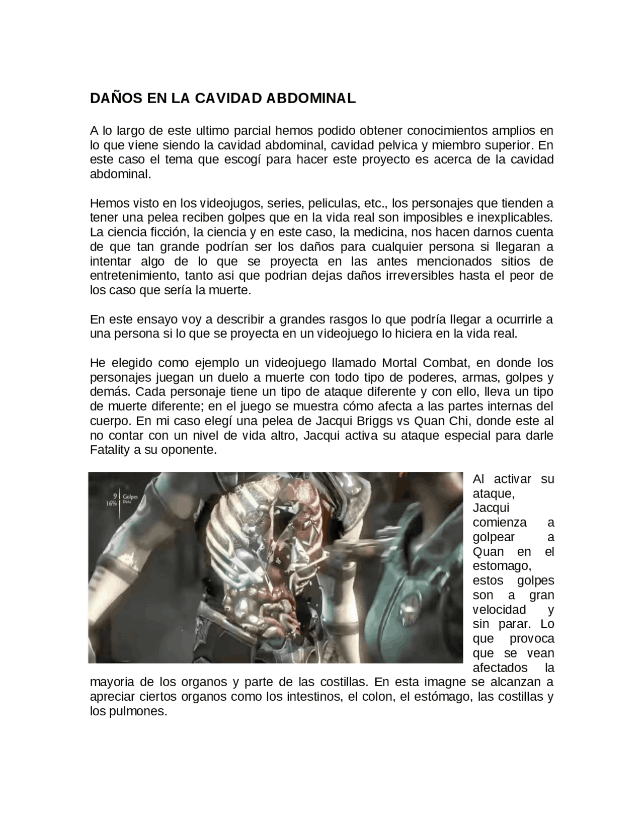 Ensayo De Anato Cavidad Abdominal Resúmenes De Anatomía Docsity