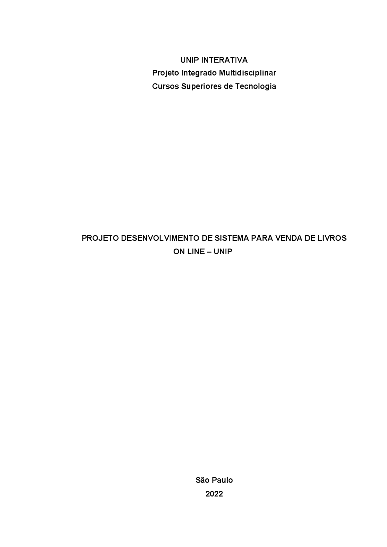Projeto Integrado Multidisciplinar Vi Docsity