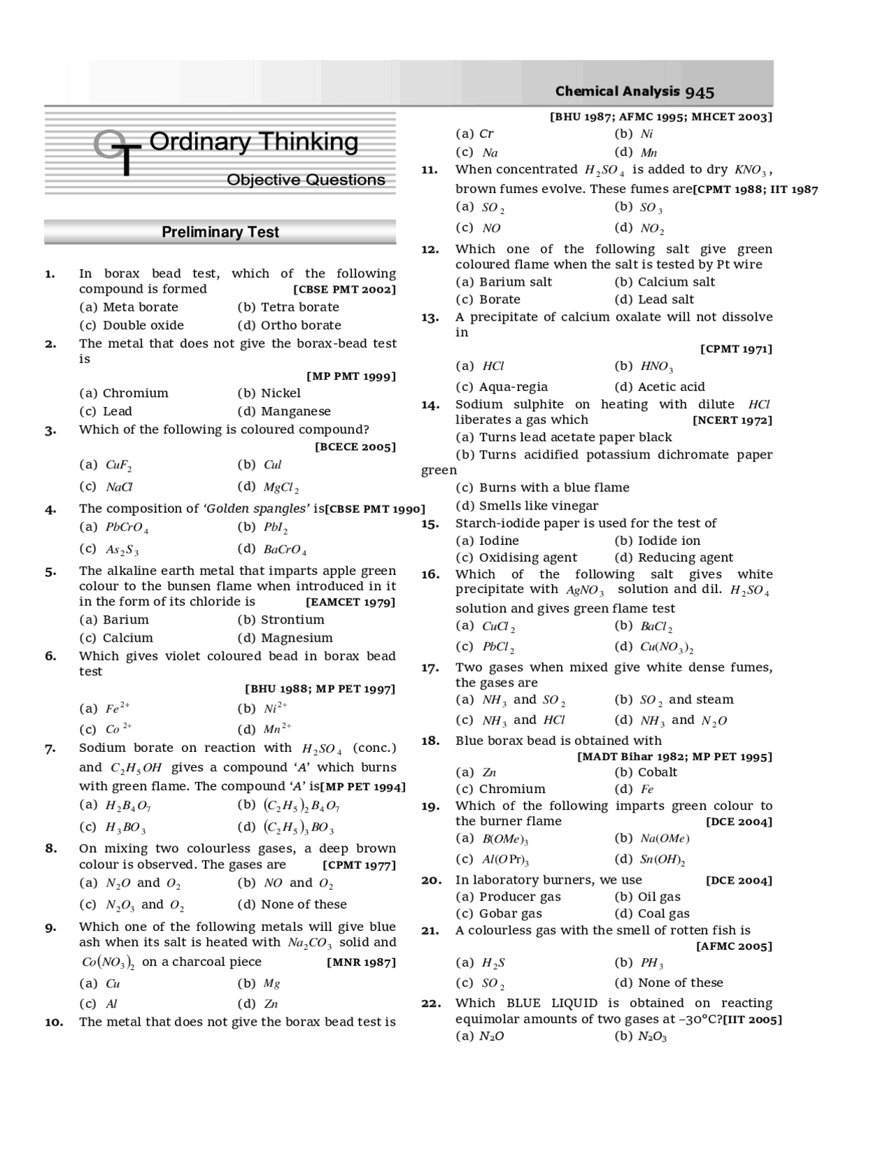 Assignment On Analytical Chemistry With Answers Docsity
