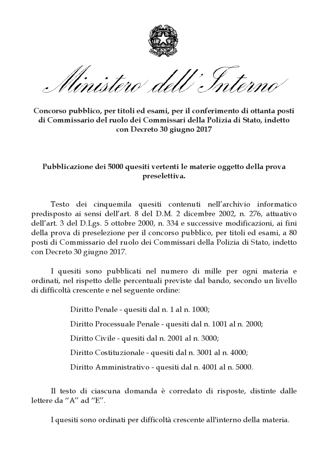 Quiz Diritto Civile Esame Commissario Di Polizia Docsity