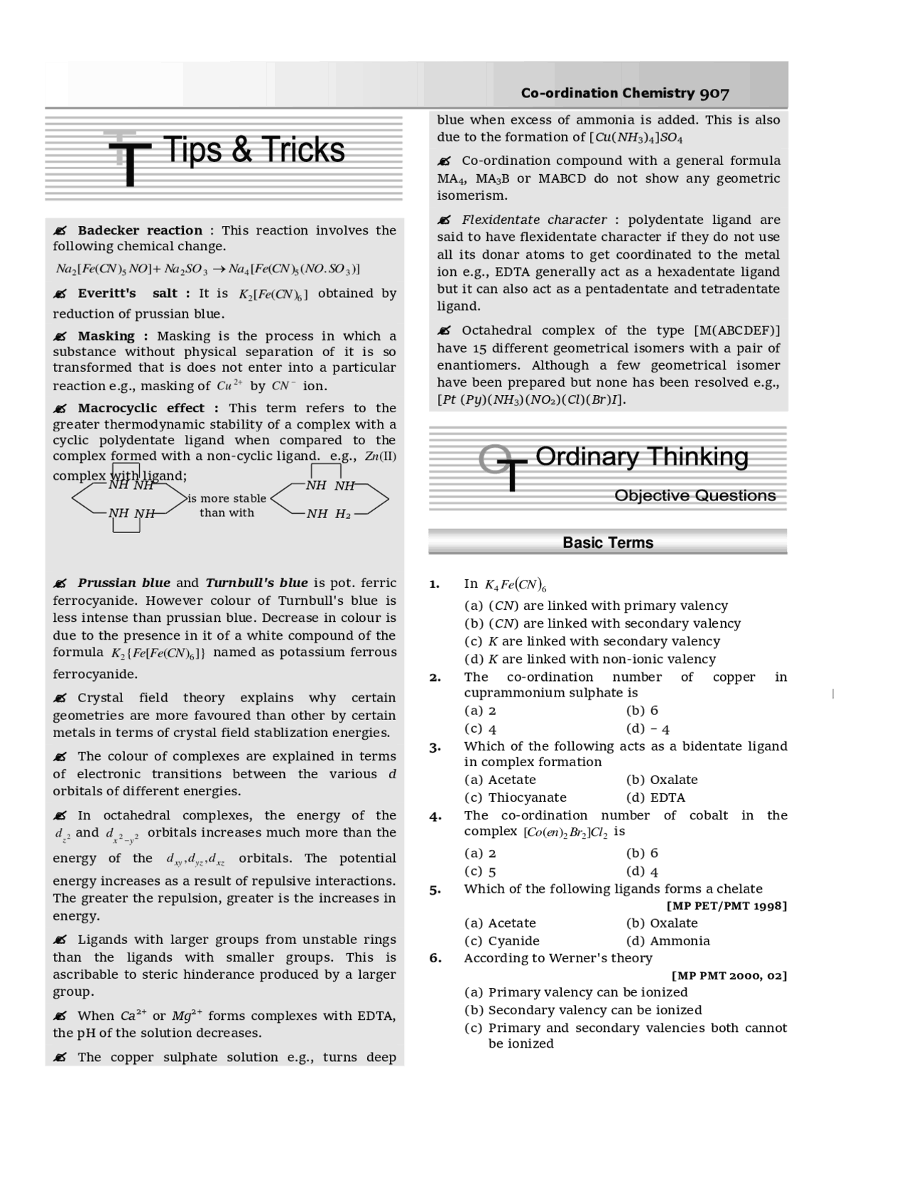 Assignment On Coordination Chemistry With Answers Docsity