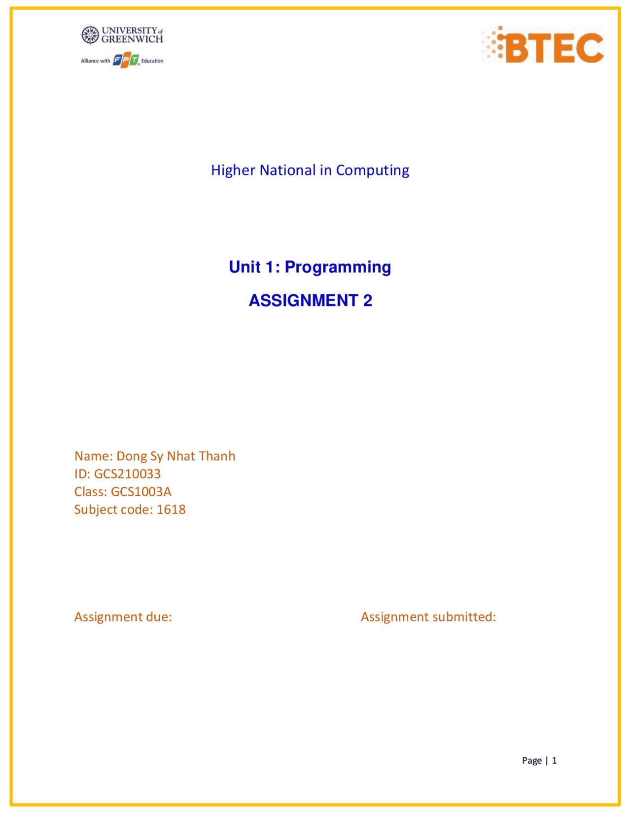 Asm 2 1618 Programming Essays University Computer Programming Docsity