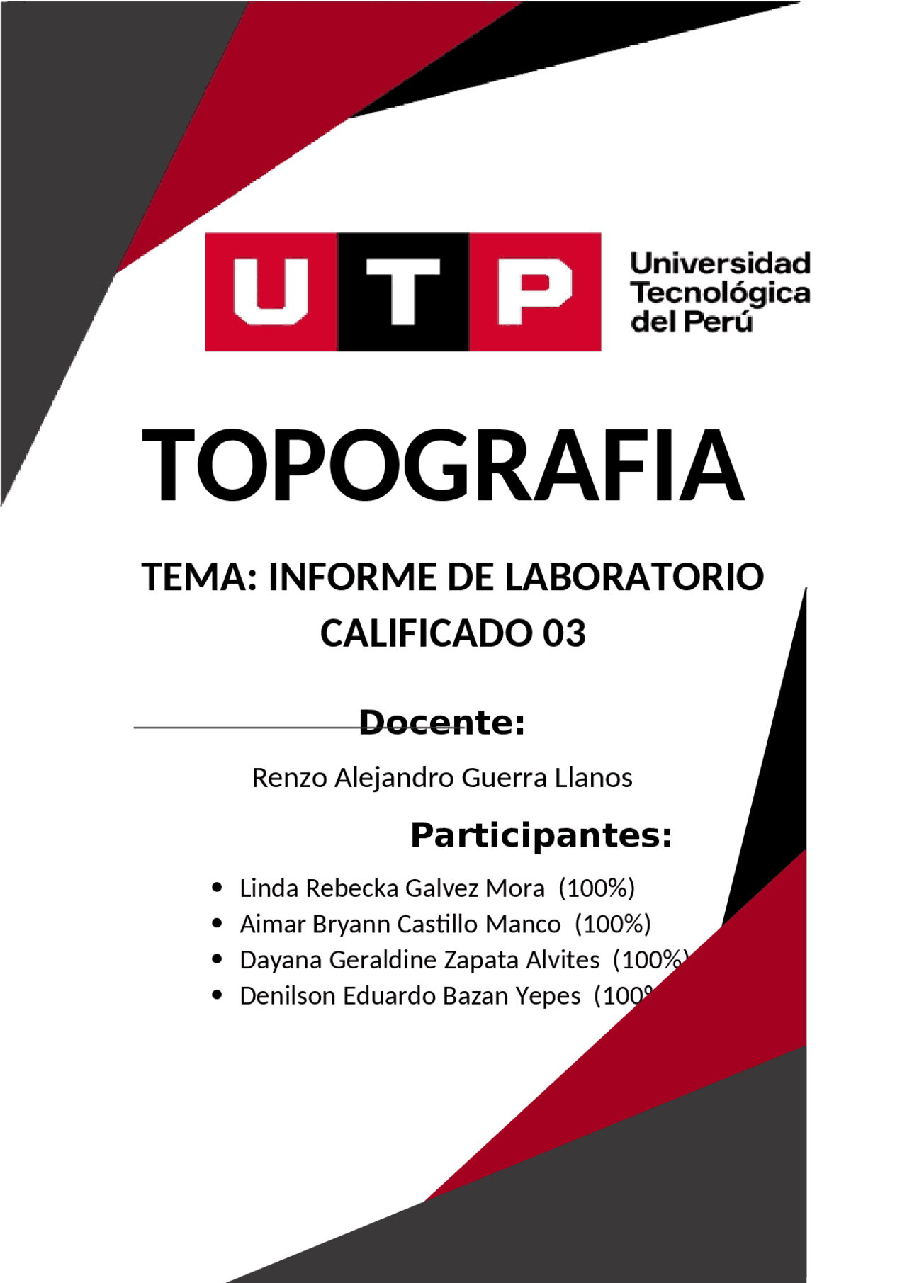 Informe De Topografia Docsity