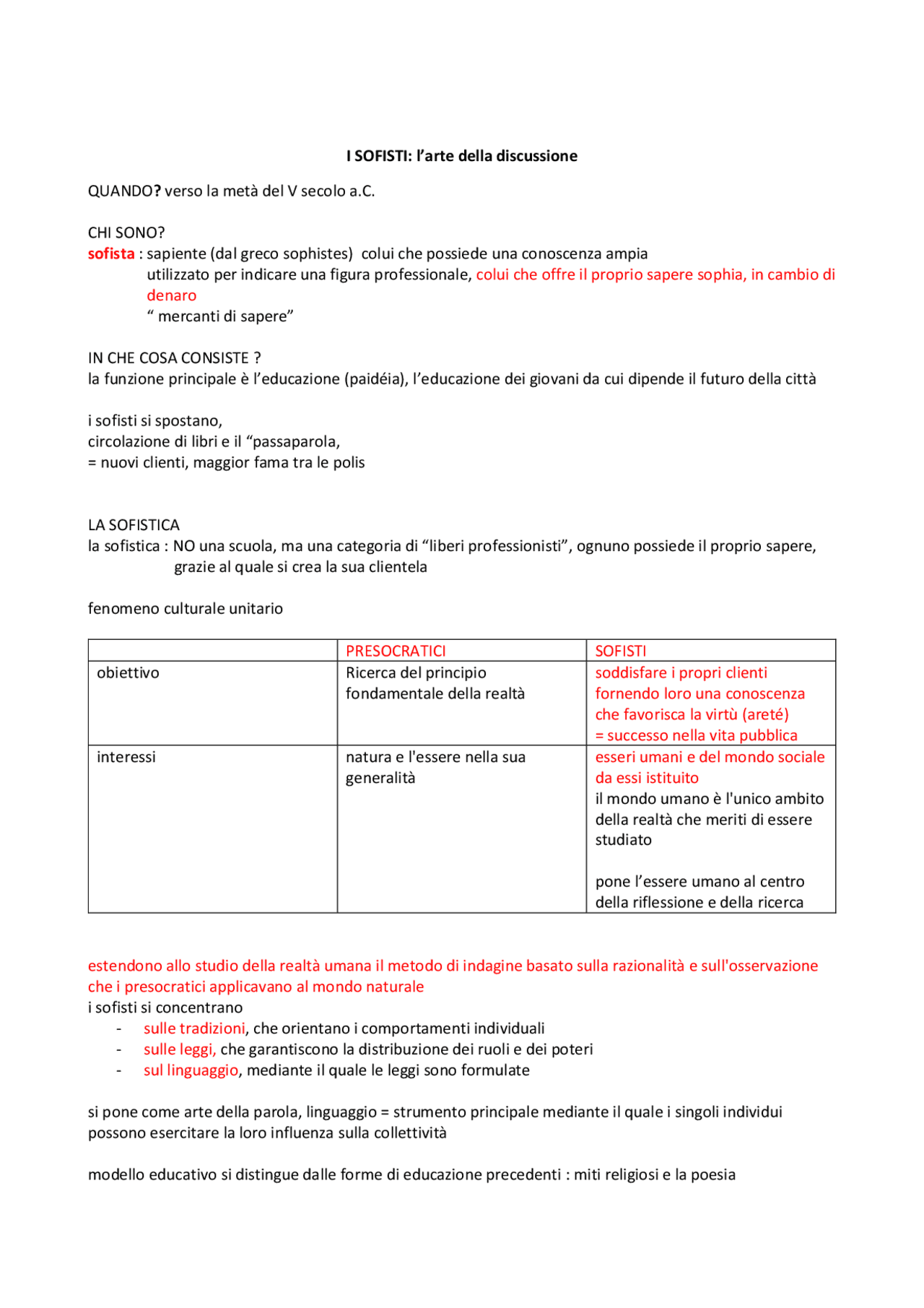 I SOFISTI, PROTAGORA, GORGIA, LE NUOVE GENERAZIONI DI SOFISTI E SOCRATE | Appunti di Filosofia ...