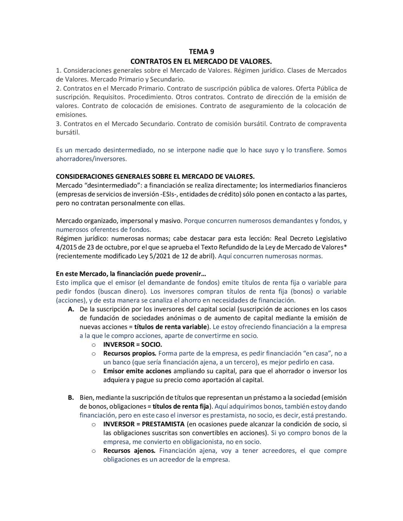 Tema 9 Apuntes Derecho Mercantil Ii Docsity