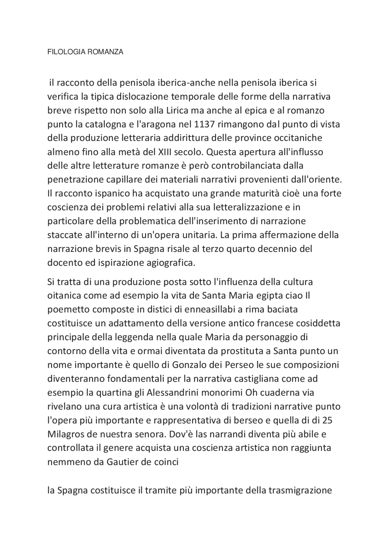 Filologia Romanza Generale Docsity