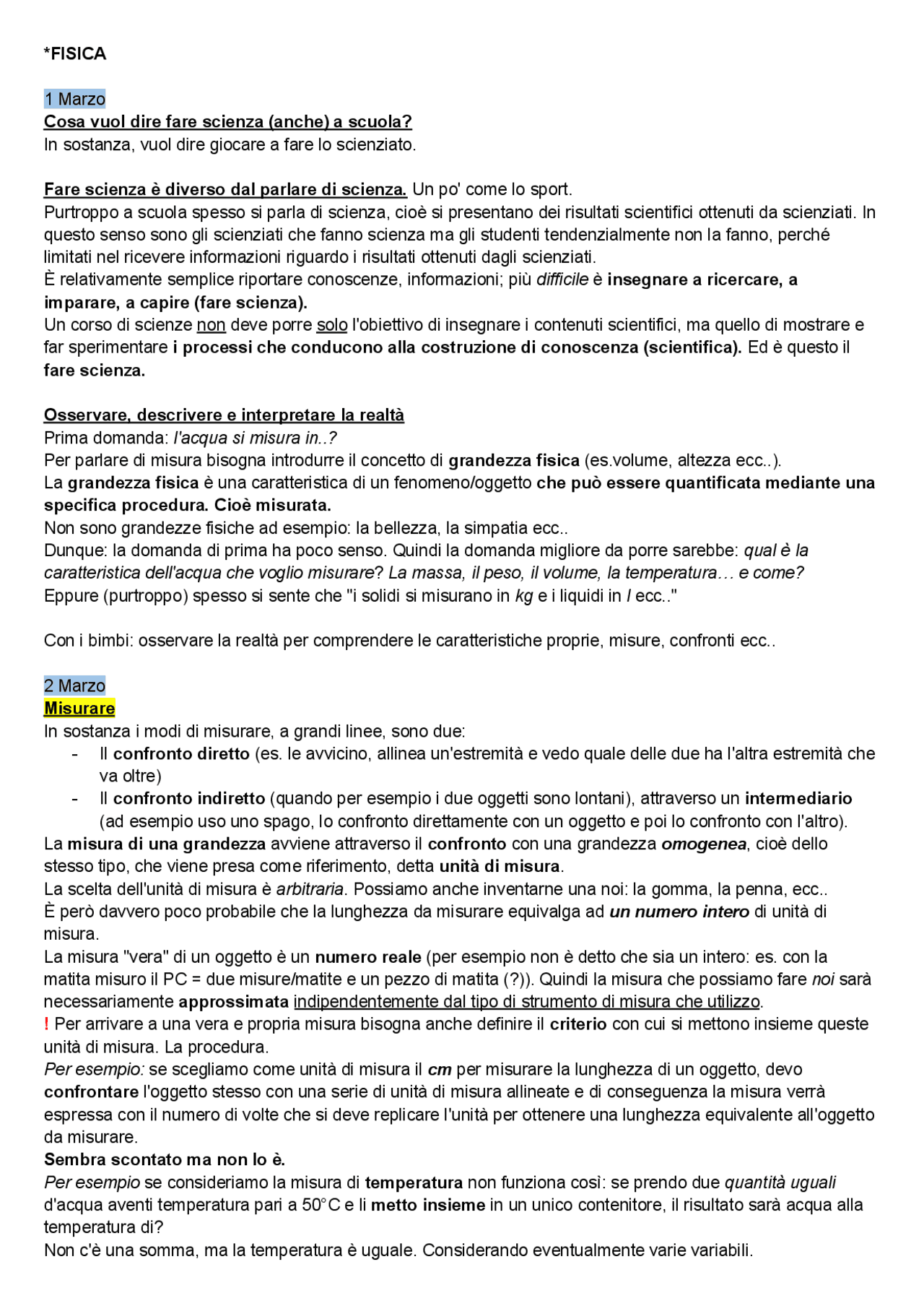 Appunti Corso Di Fisica Bicocca Sfp Docsity