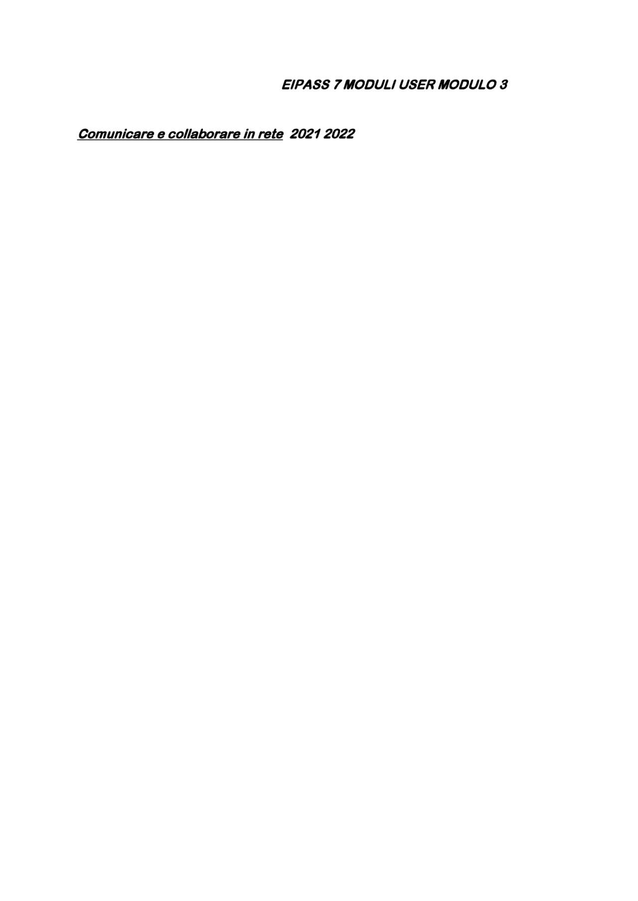 Eipass Moduli User Modulo 3 Tutte Le Risposte Complete Dell Esame 2021