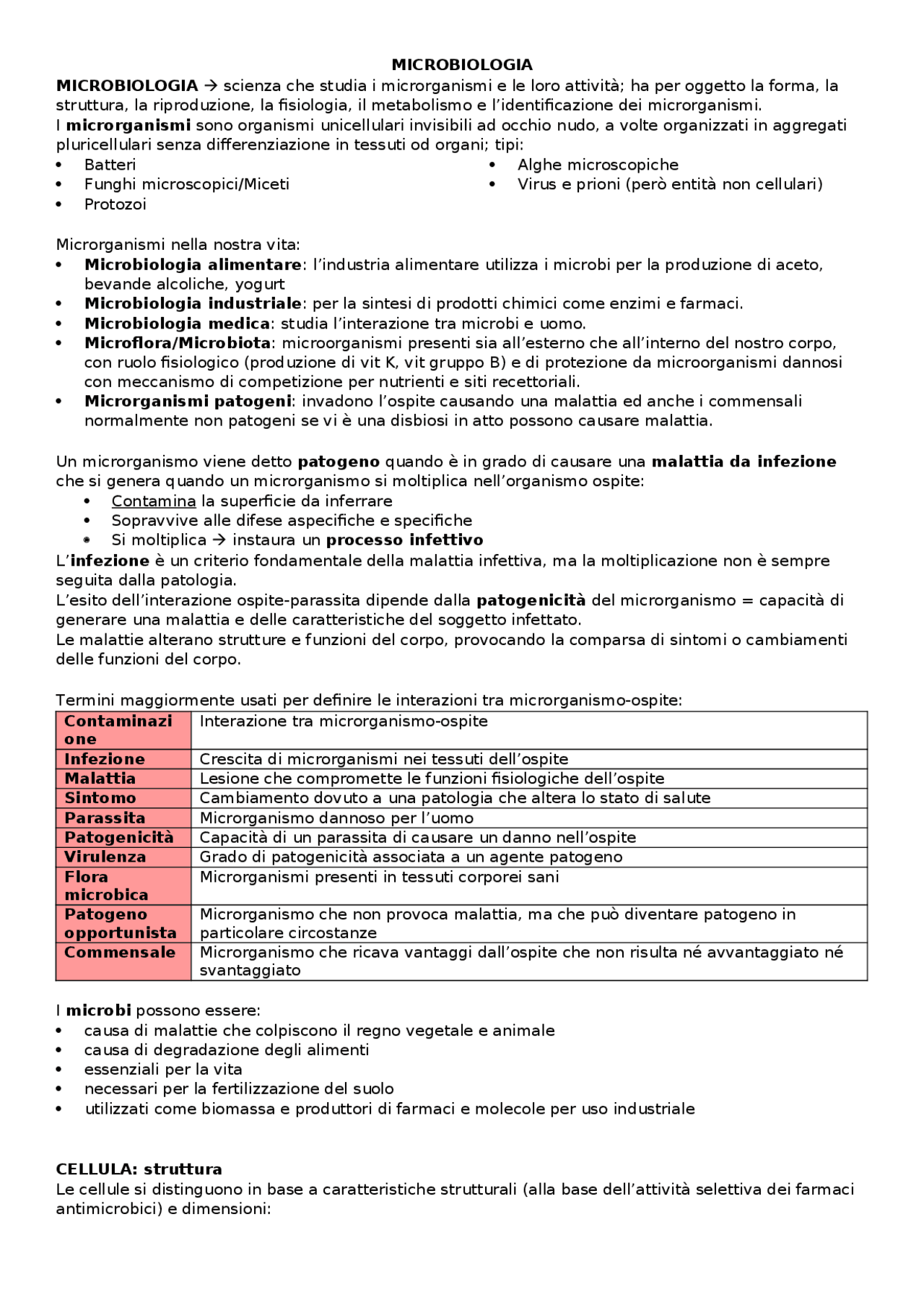 Microbiologia Generale Docsity