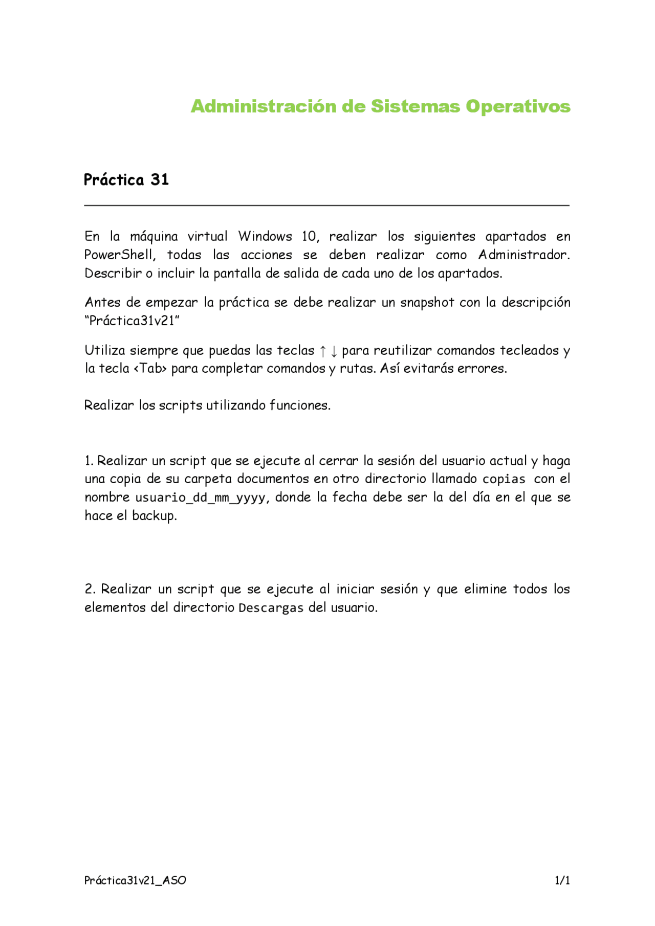Ejercicios De Sistemas Operativos Docsity
