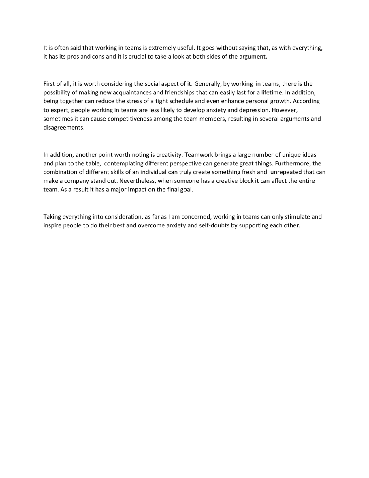 Essay c1 per prova esame universitario - Docsity