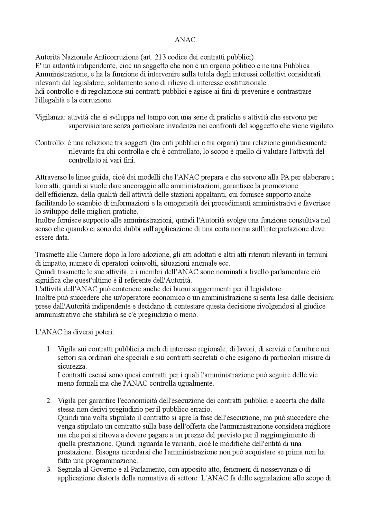Procedimenti di evidenza pubblica - Docsity