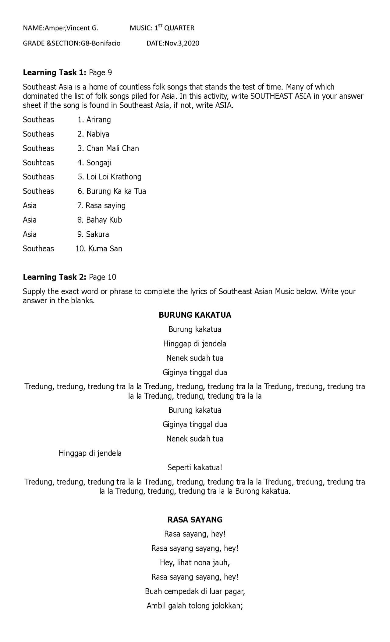 Topic About Activity Docsity