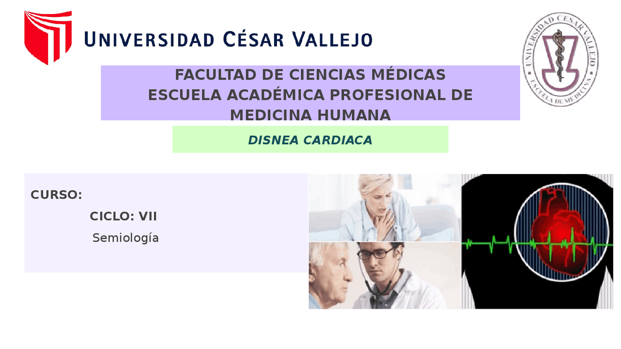 DISNEA CARDIACA - SEMIOLOGIA - Docsity