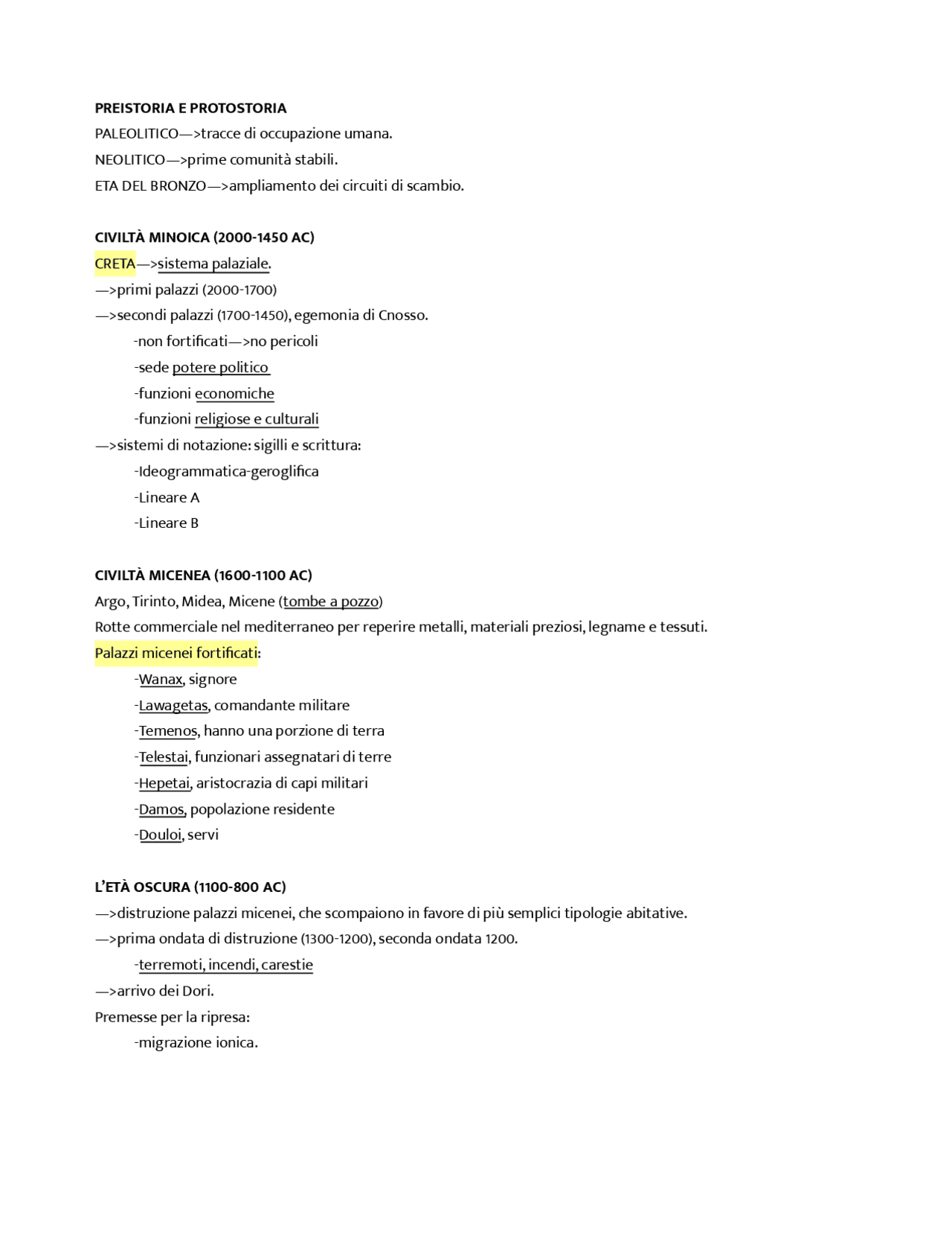 Formazione della civiltà greca - Docsity