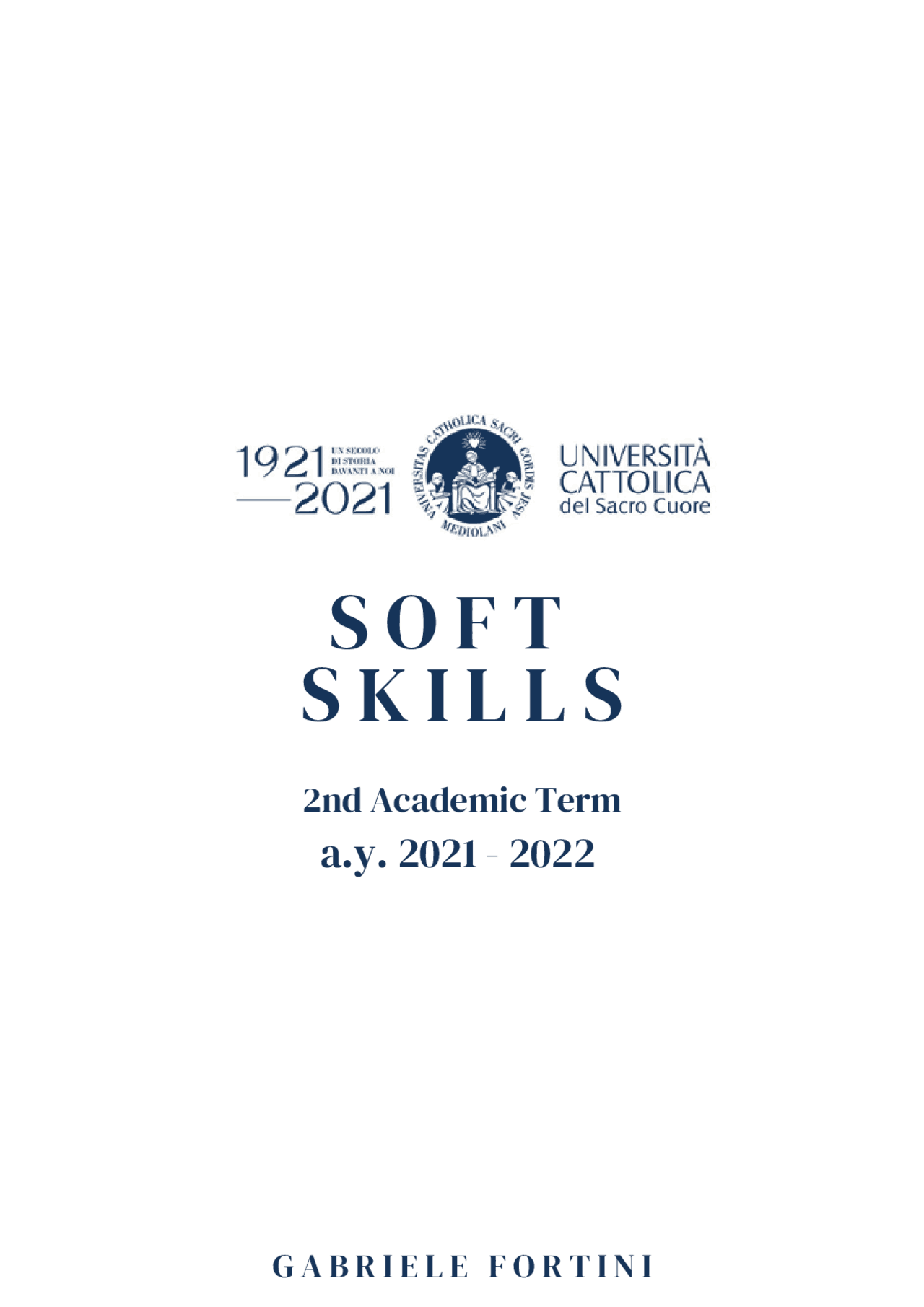 Soft Skills - prof.ssa Anna Sfardini - Docsity