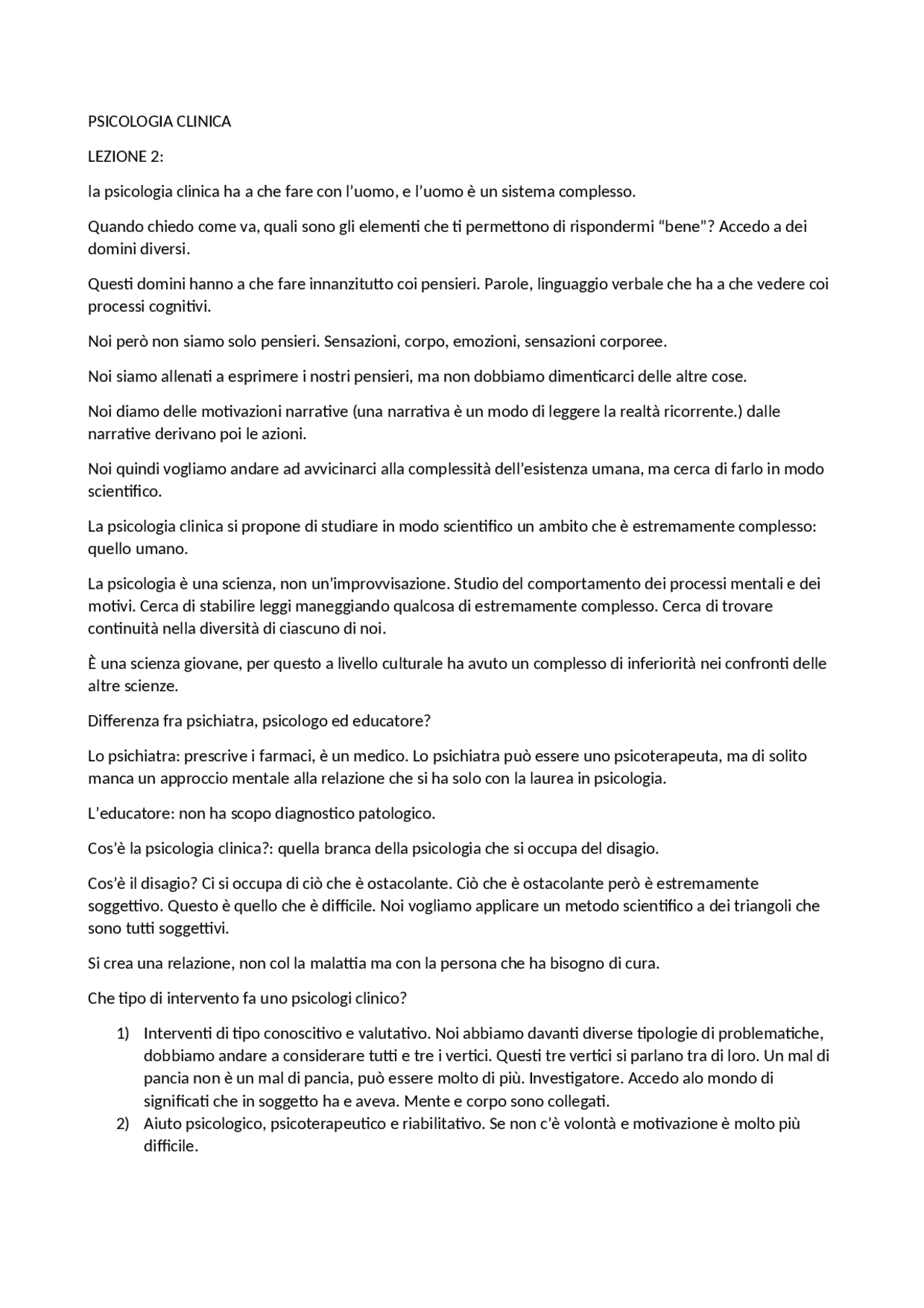 Schemino sintetico psicologia generale - Docsity