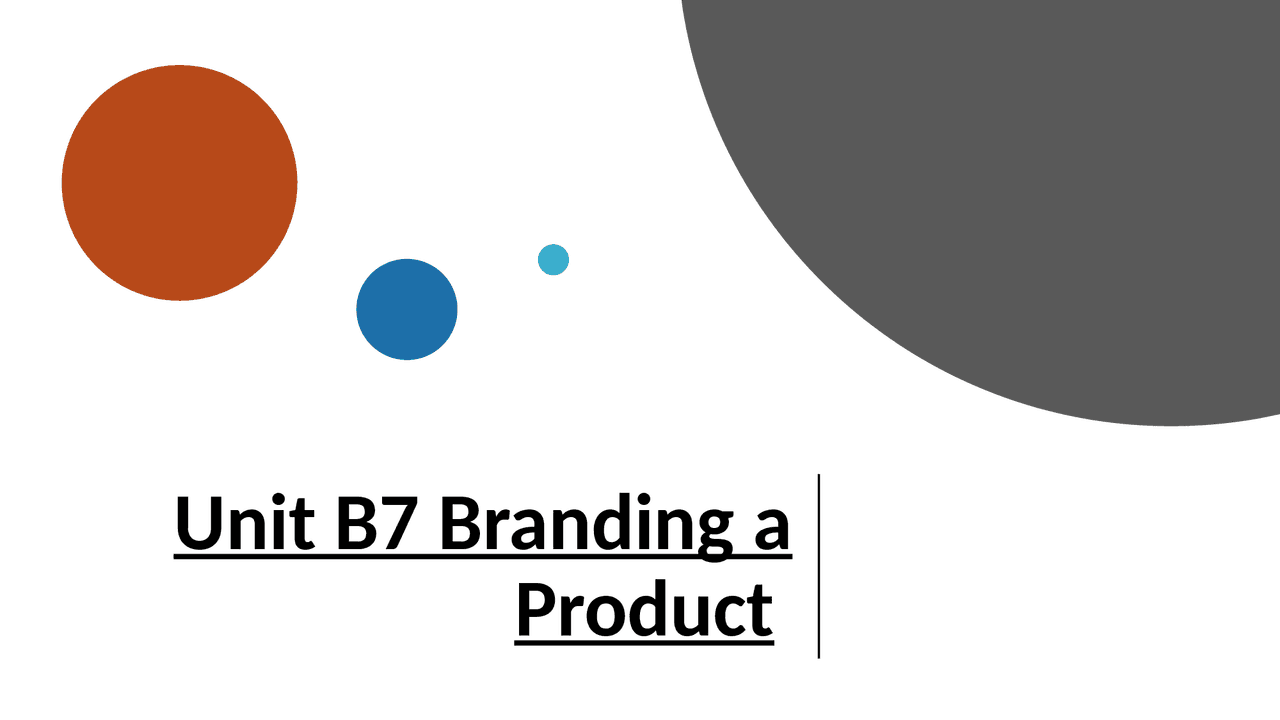 Unit B7 Branding a Product | Essays (high school) Business - Docsity
