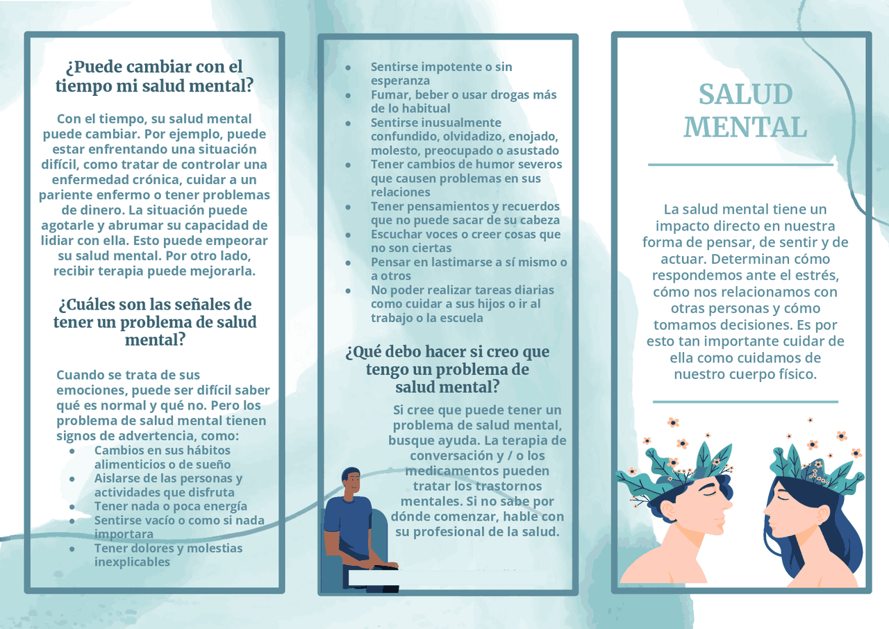 Triptico De Salud Mental Medidas Paramedidas Paramedidas Para Cuidar