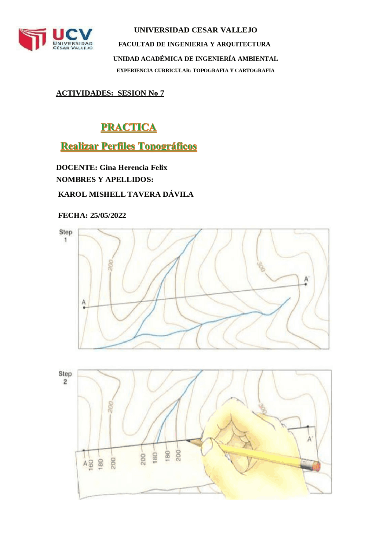 Práctica calificada | Ejercicios de Topografía | Docsity