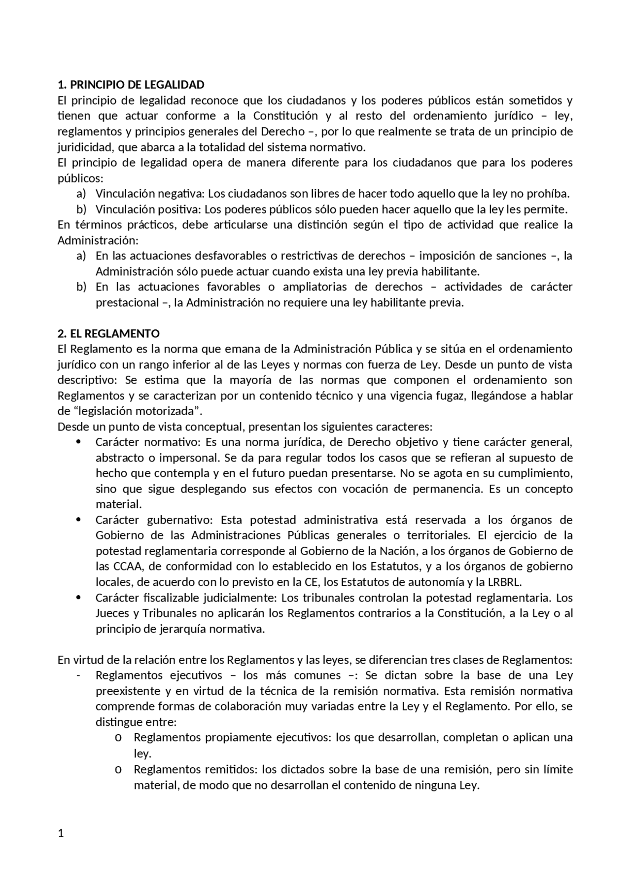 Resúmenes De Derecho Administrativo I Docsity