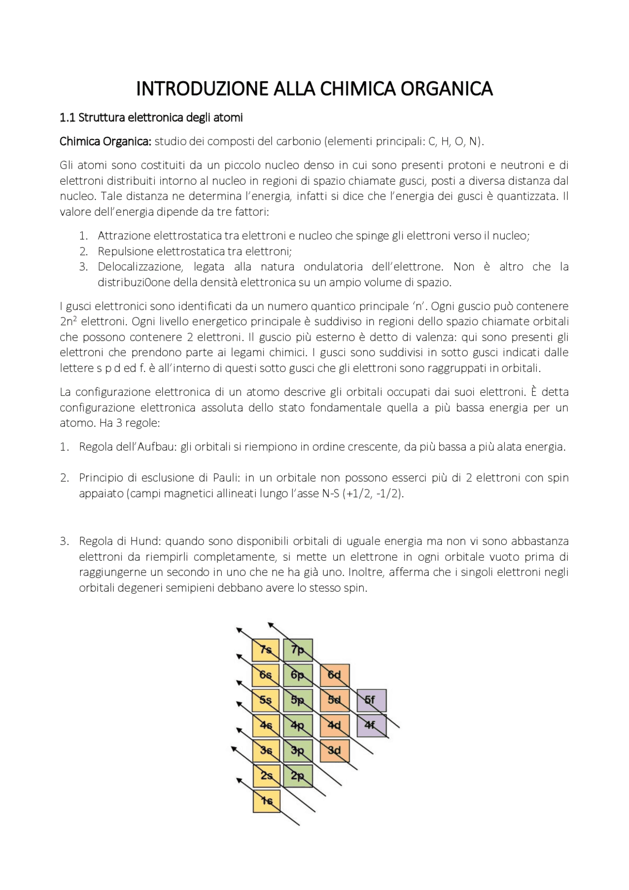 Introduzione alla chimica organica - Docsity