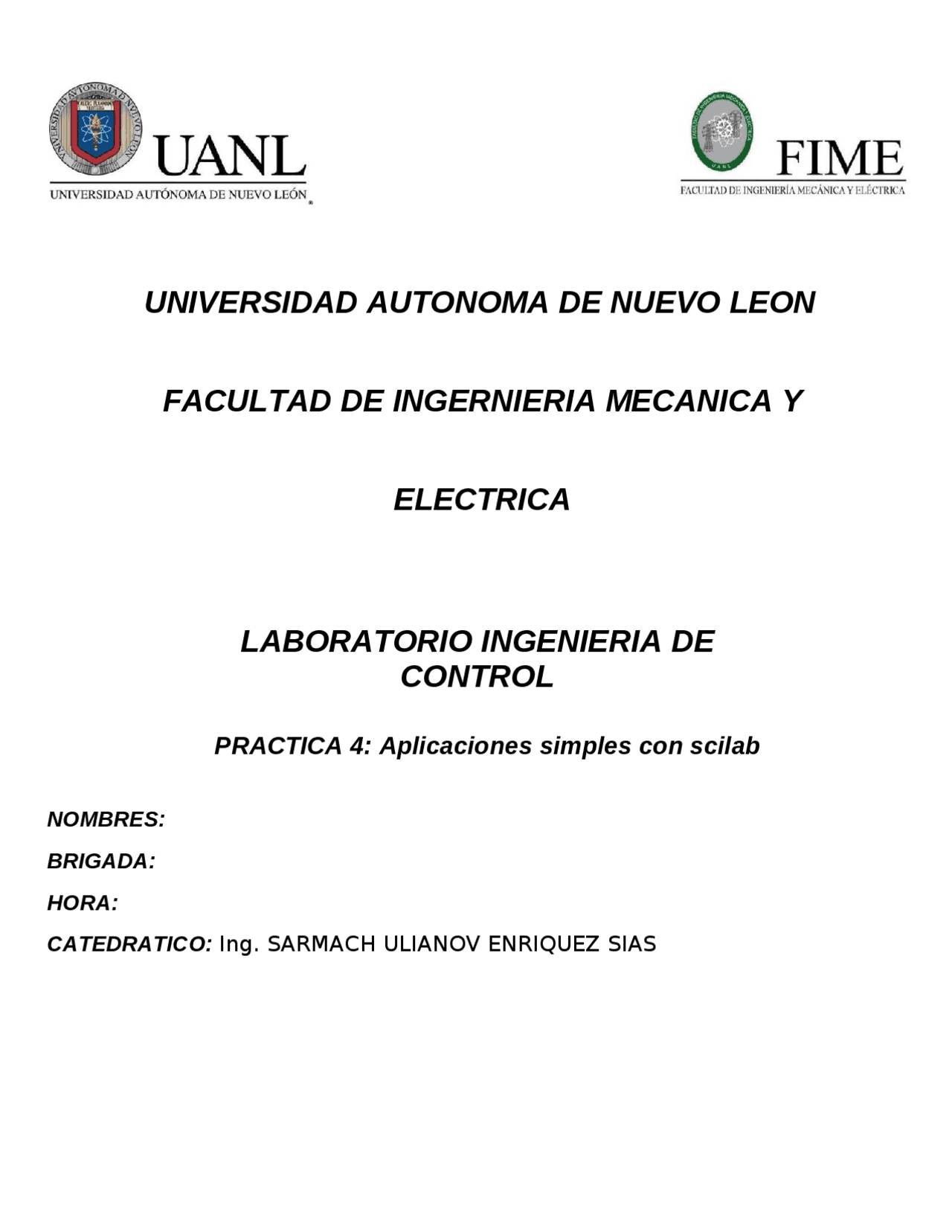 Laboratorio de ingenieria de control practicas - Docsity