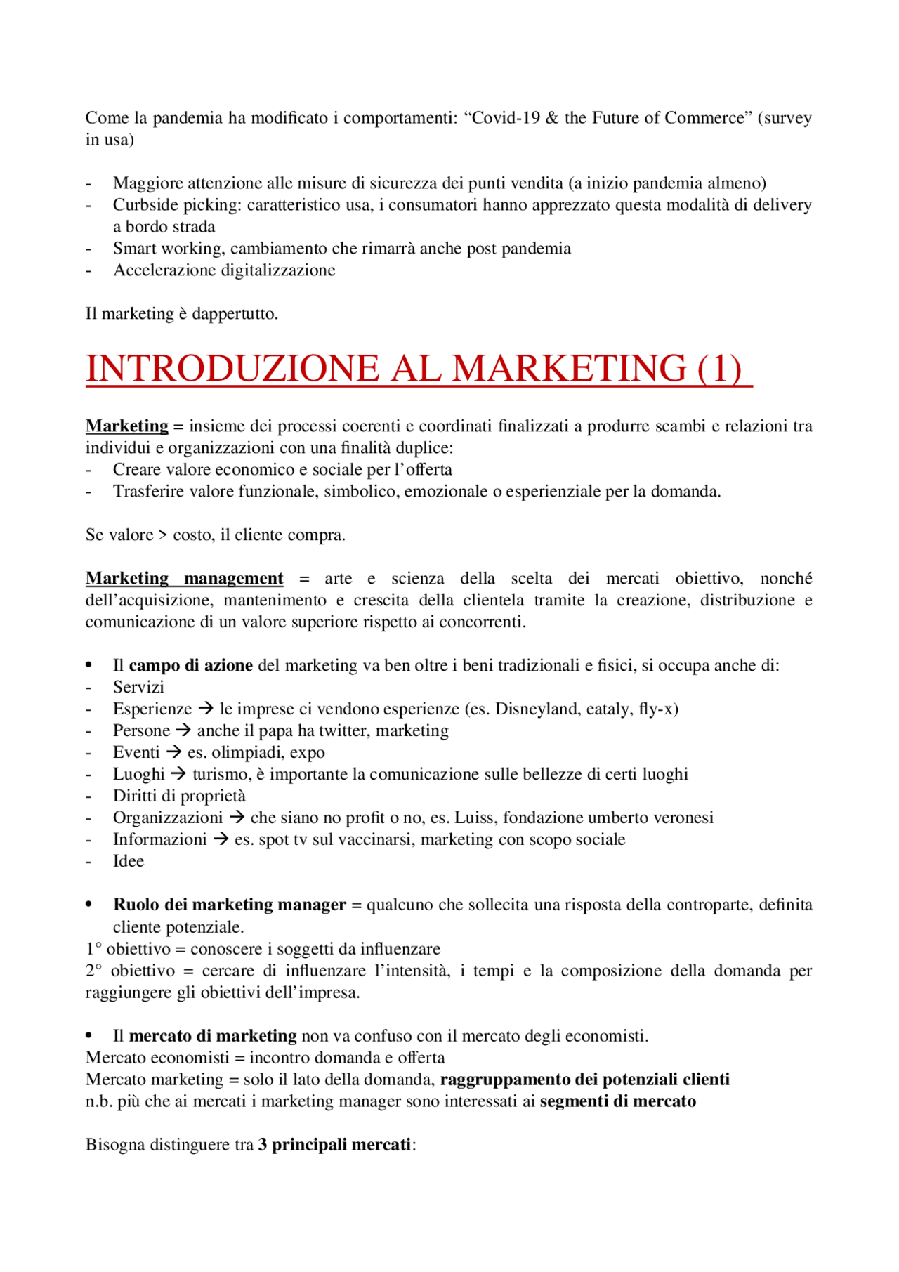 Marketing Canale E Luiss Docsity