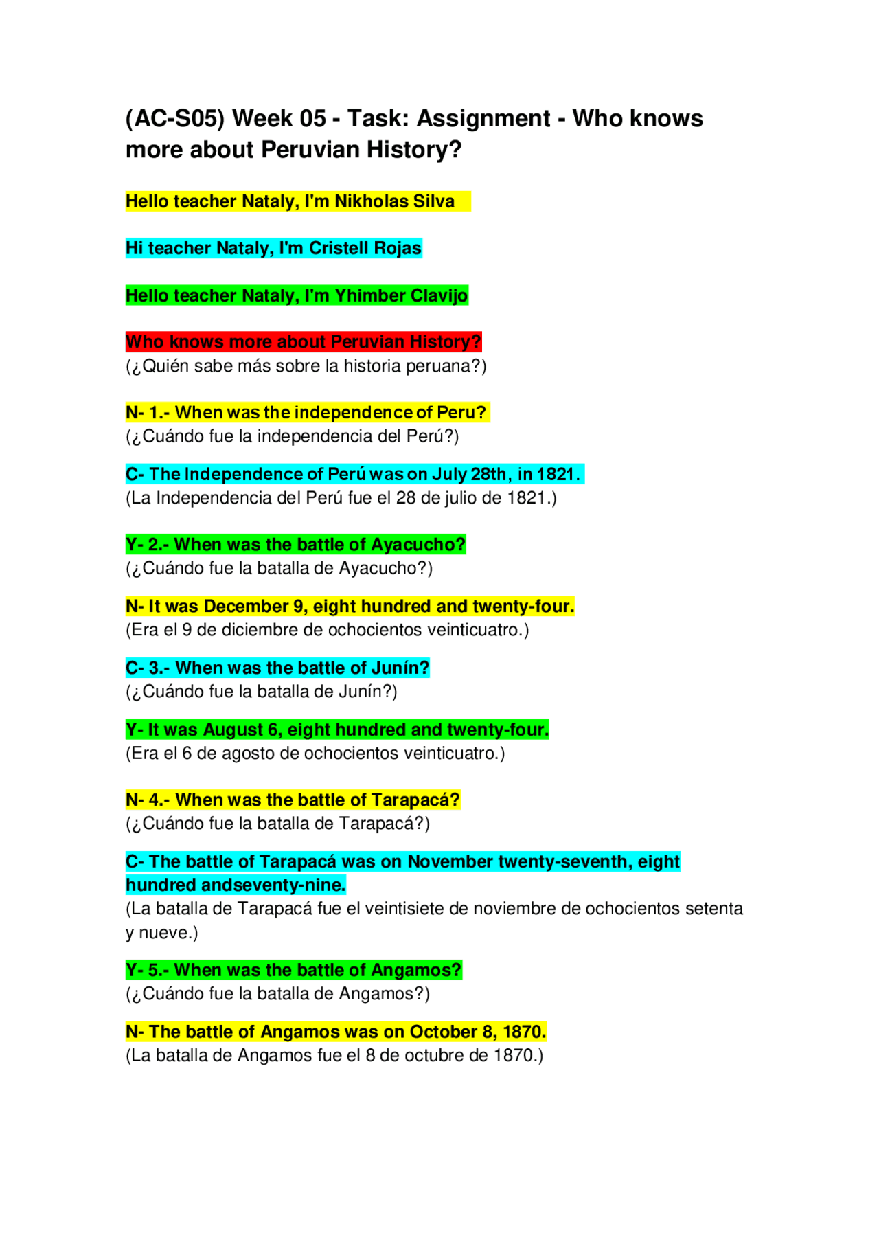 (AC-S05) Week 05 - Task: Assignment - Who knows more about Peruvian ...