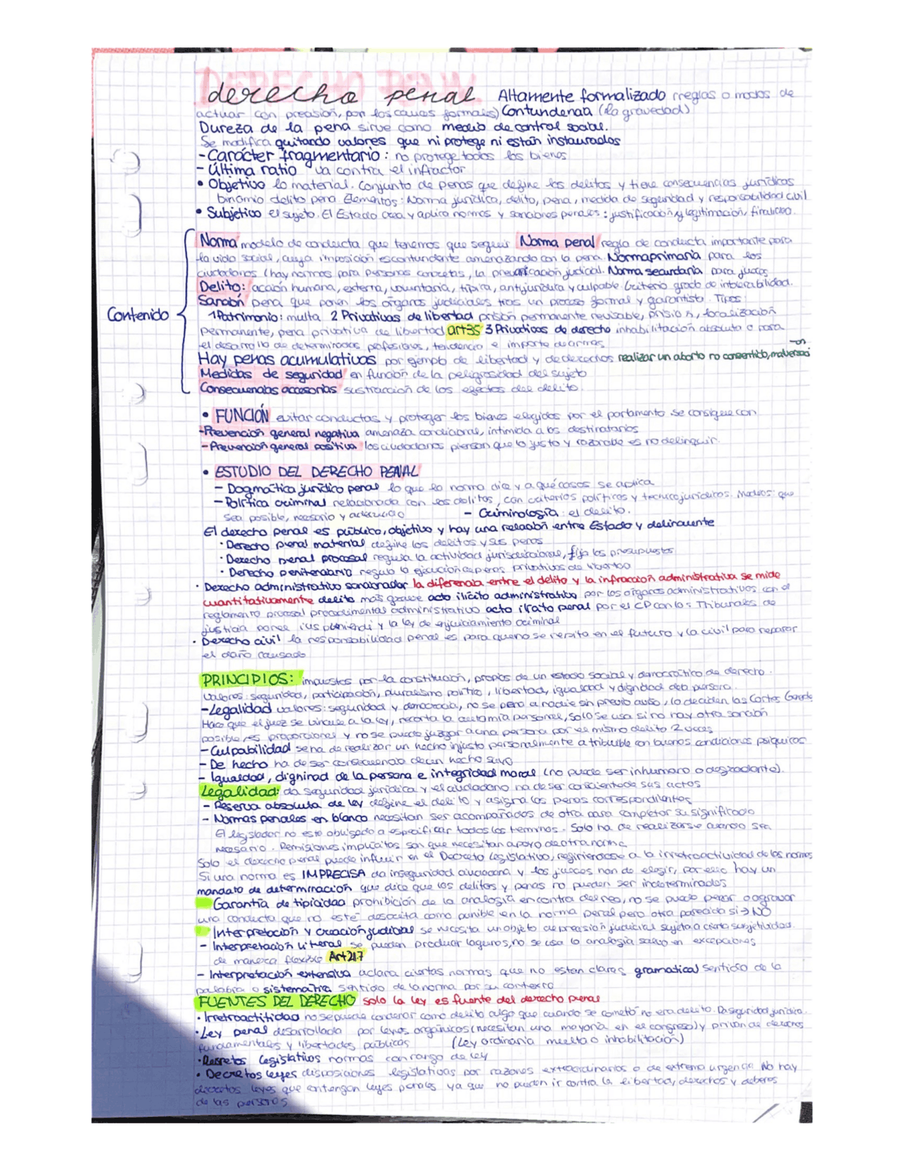 Apuntes Derecho Penal Docsity
