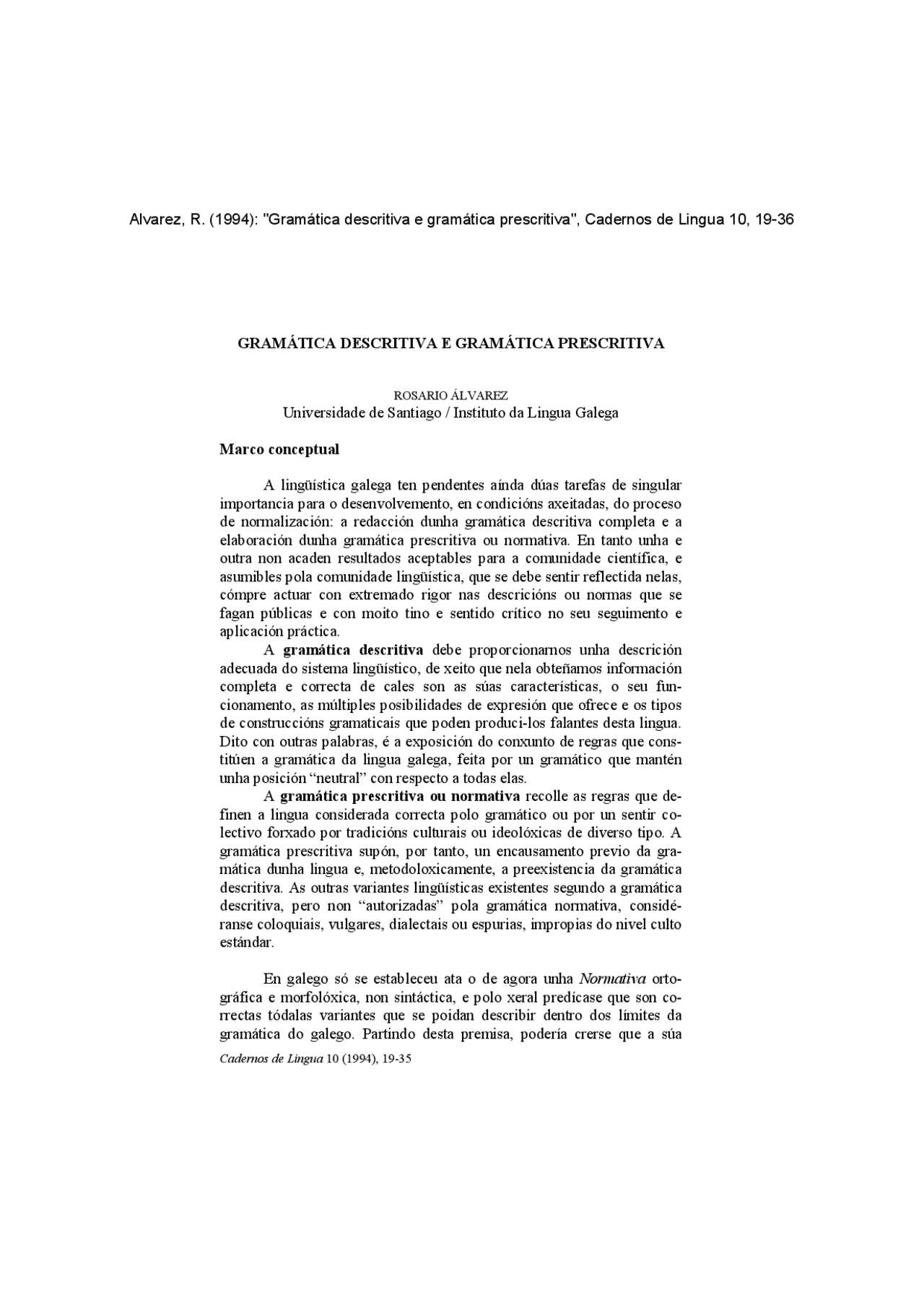 DISTINGUIR GRAMATICA DESCRIPTIVA Y PRESCRIPTIVA - Docsity