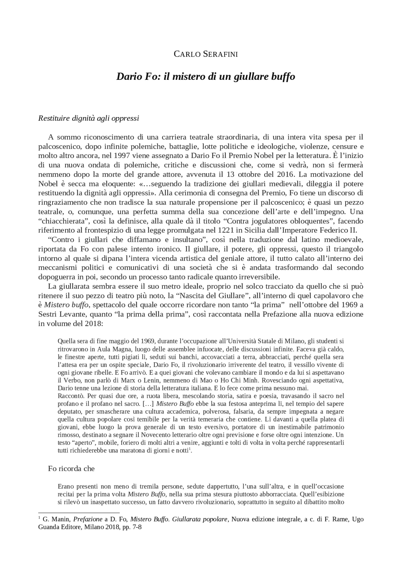 Riassunto Di Parola Di Scrittore Docsity