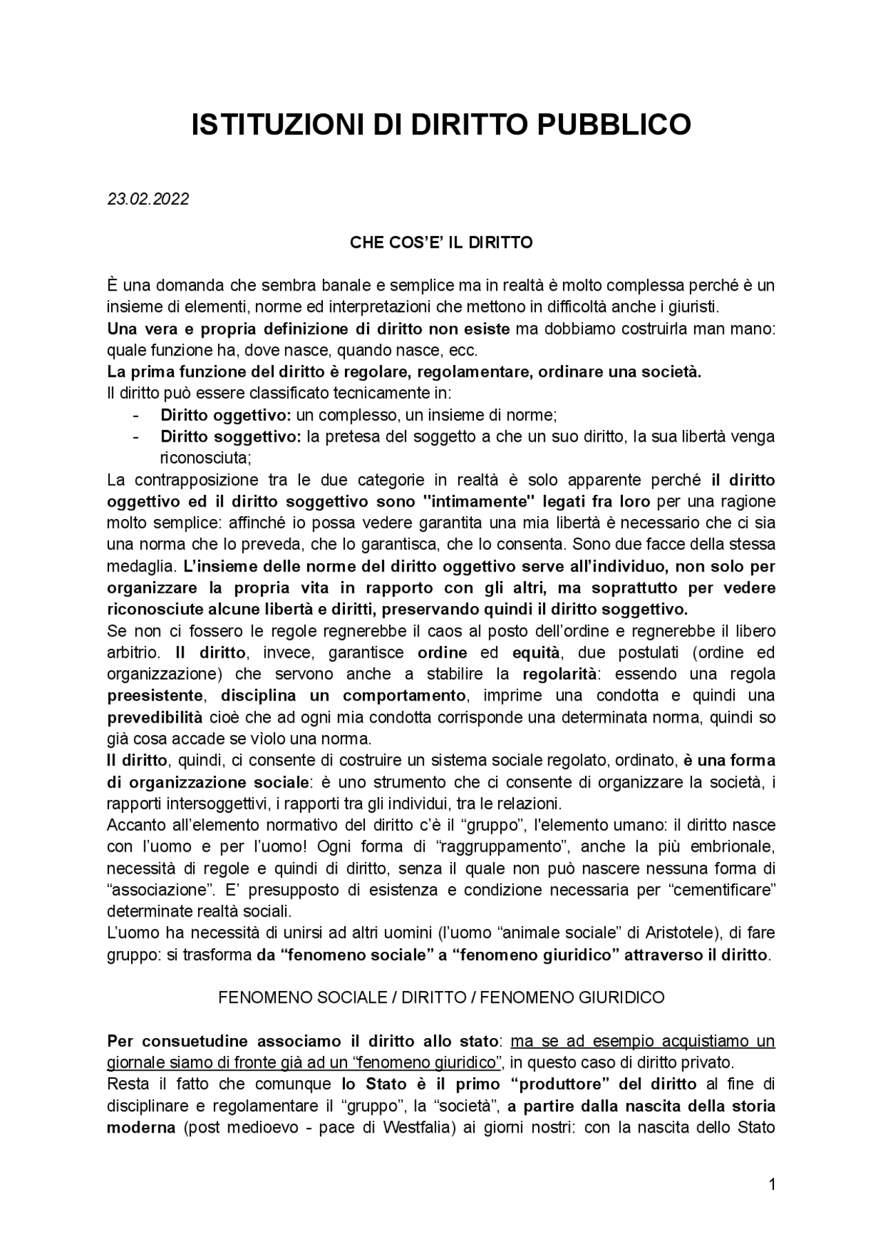Istituzioni Di Diritto Pubblico Appunti In Classe Docsity
