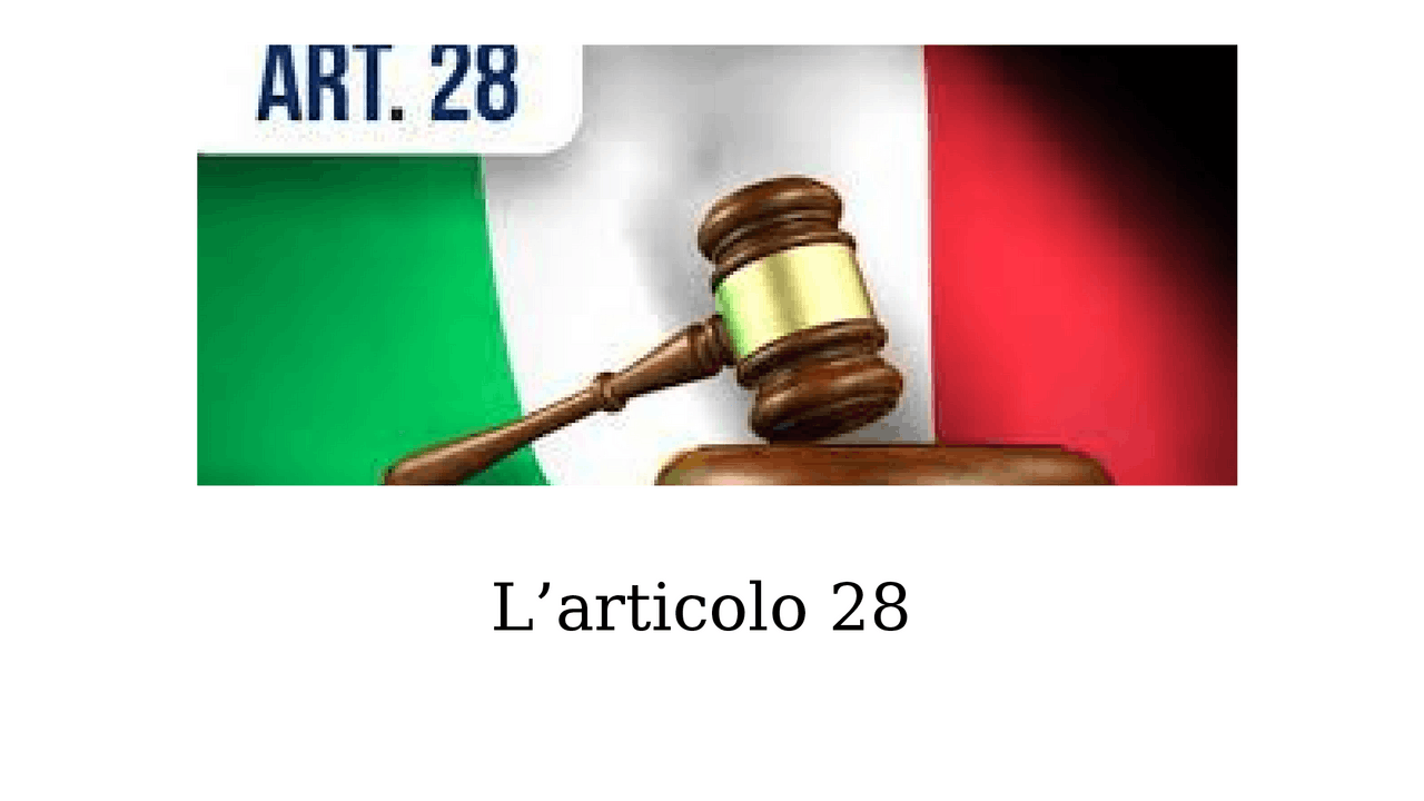 Powerpoint sull'articolo 28 - Docsity