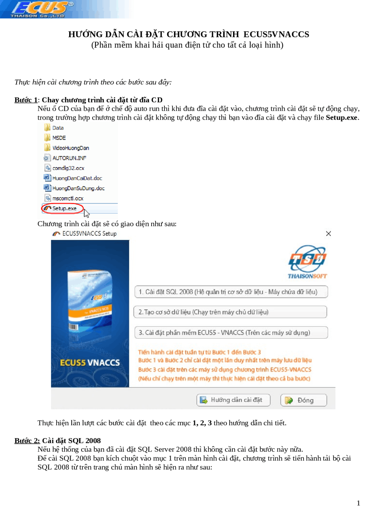 Instructions for Installing ECUS5VNACCS Software (Digital Customs Software for All Types ...