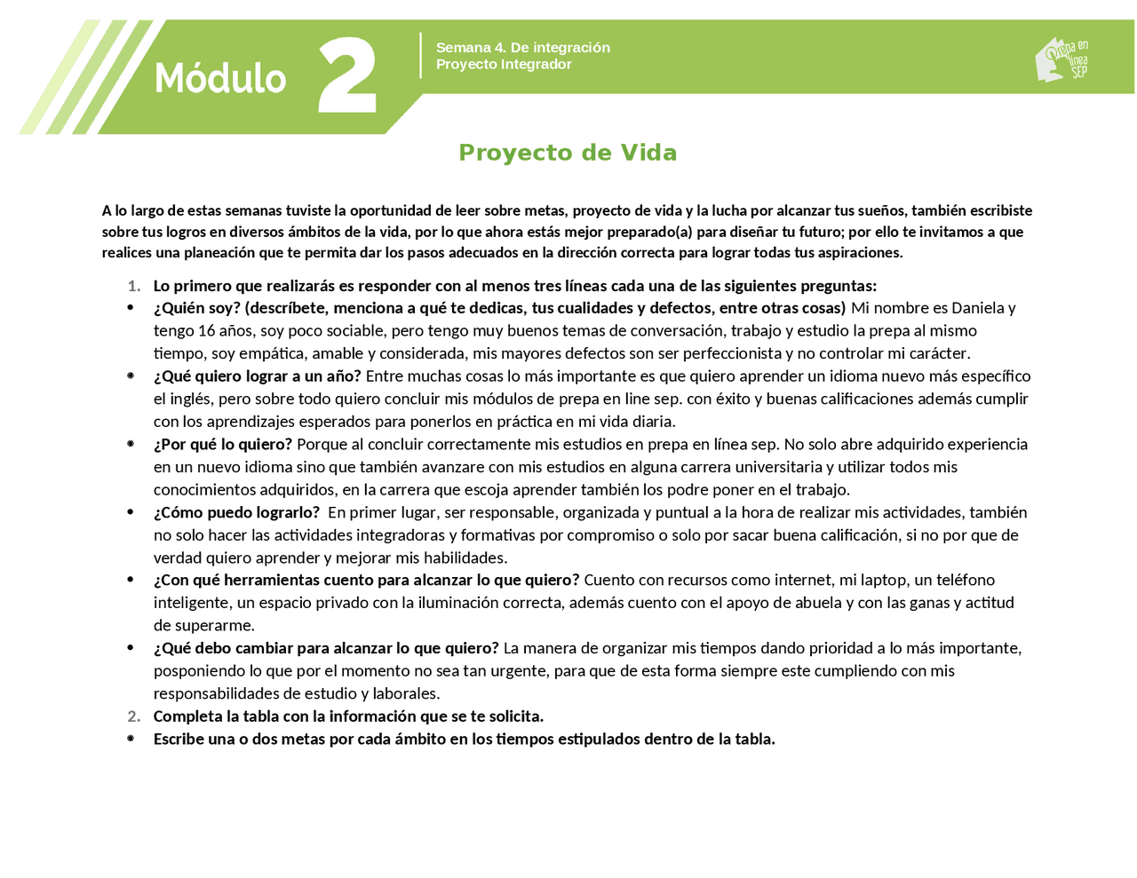 Modulo 2 Proyecto Integrador Docsity