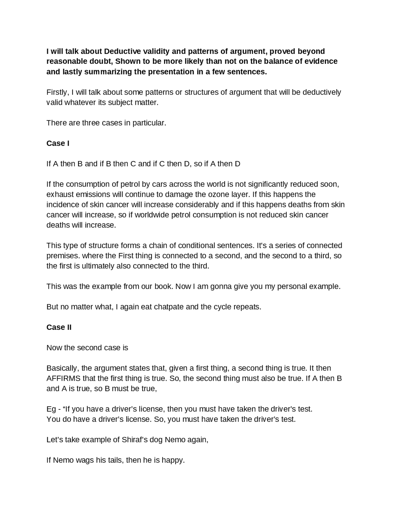 Inferences And Deductive Validity Docsity
