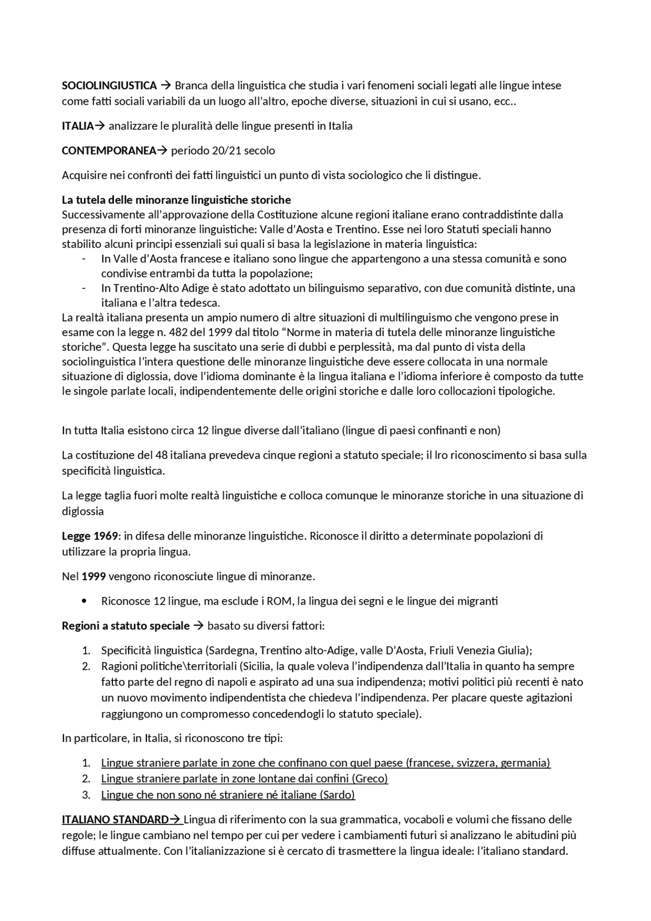 Sociolinguistica Appunti Completi Delle Lezioni Docsity