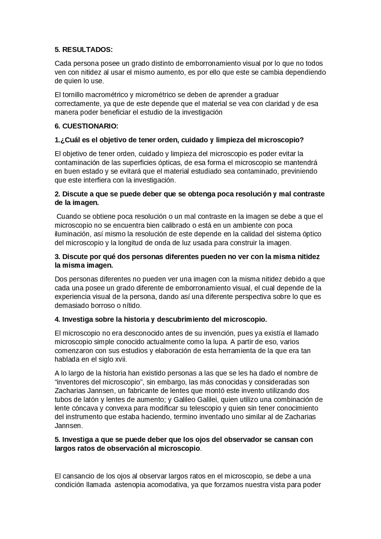 Microscopia Uso Del Microscopio Docsity