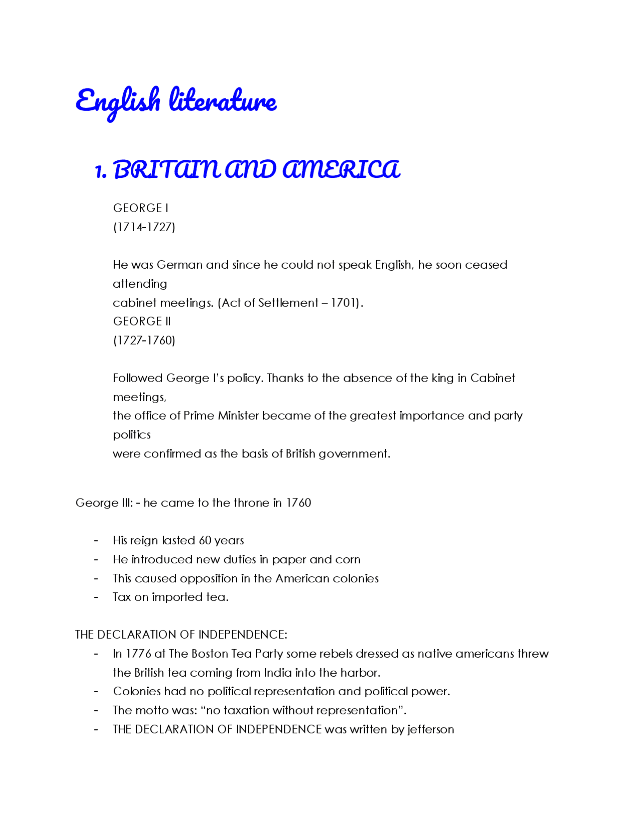 Programma di letteratura inglese quinto anno liceo classico. | Schemi e ...