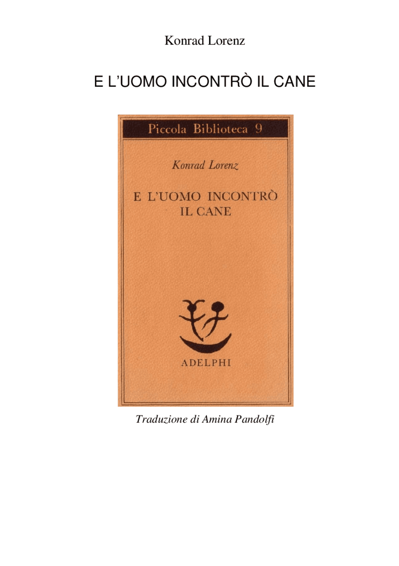 Libro Konrad Lorenz Lanello Di Re Salomone Docsity