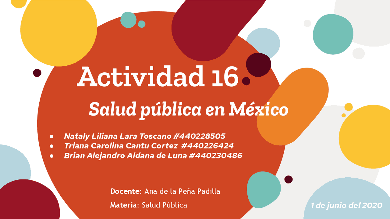 Salud Pública en México | Diapositivas de Salud Pública | Docsity