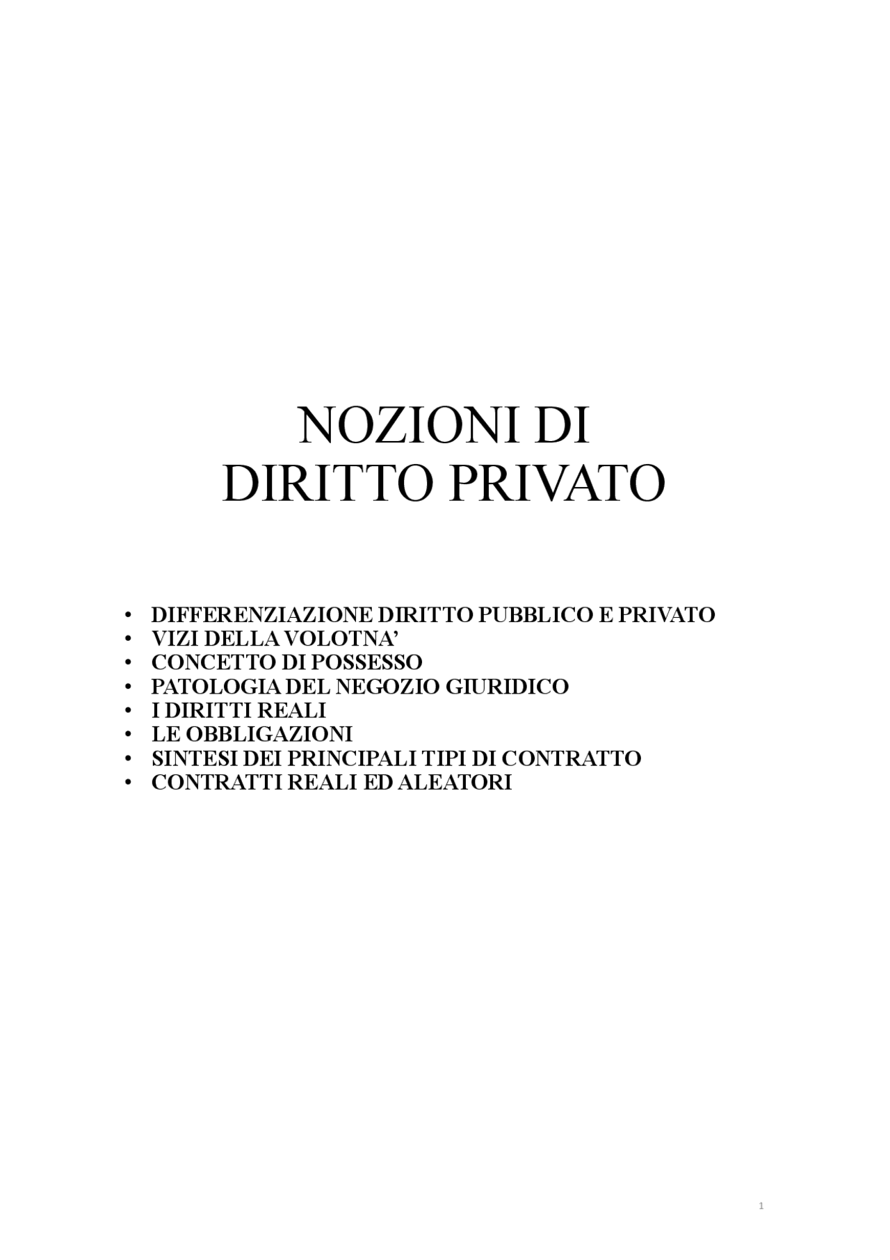 NOZIONI DI DIRITTO PRIVATO PER CONCORSI | Appunti di Diritto Privato ...