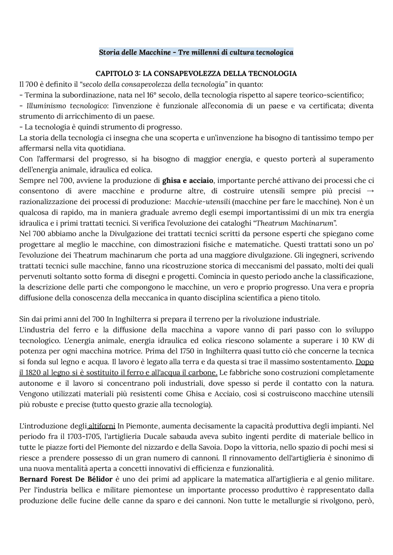 Storia Delle Macchine Docsity